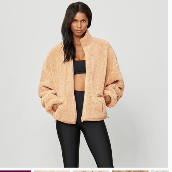 ALO Yoga | Jackets & Coats | Alo Yoga Tan Teddy Jacket Oversized Fit ...